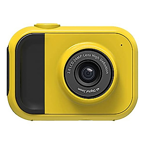 Boddenly Mini Cartoon Children's Camera,Rechargeable Electronic Camera,2 Inch IPS Display,Insertable 32G SD Card (Yellow, One Size)