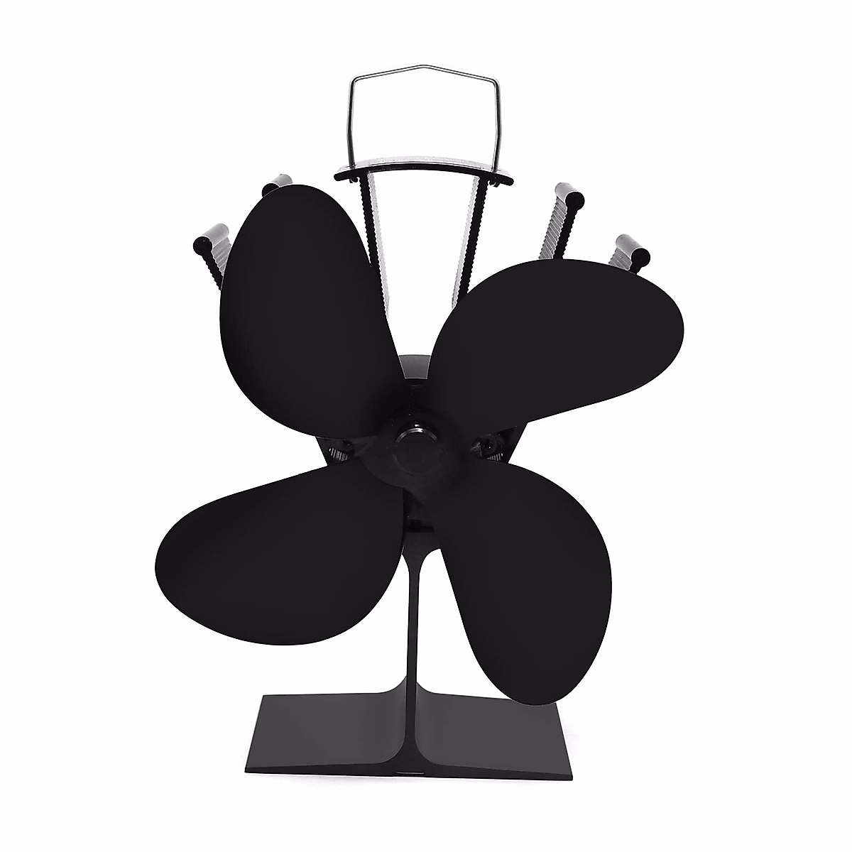 Anxingo Fireplace Fan 4-Blade Heat Powered Stove Fan Wood Burning Stove Fan for Wood Log Burner Fireplace Increases Warm Air