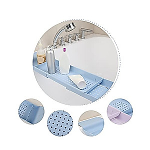 SDGH Retractable Bathtub Storage Rack Bath Tray Shelf Scalable Drain Rack Multi-Function Towel Organizer Shelf Bathroom Tools (Color : OneColor)