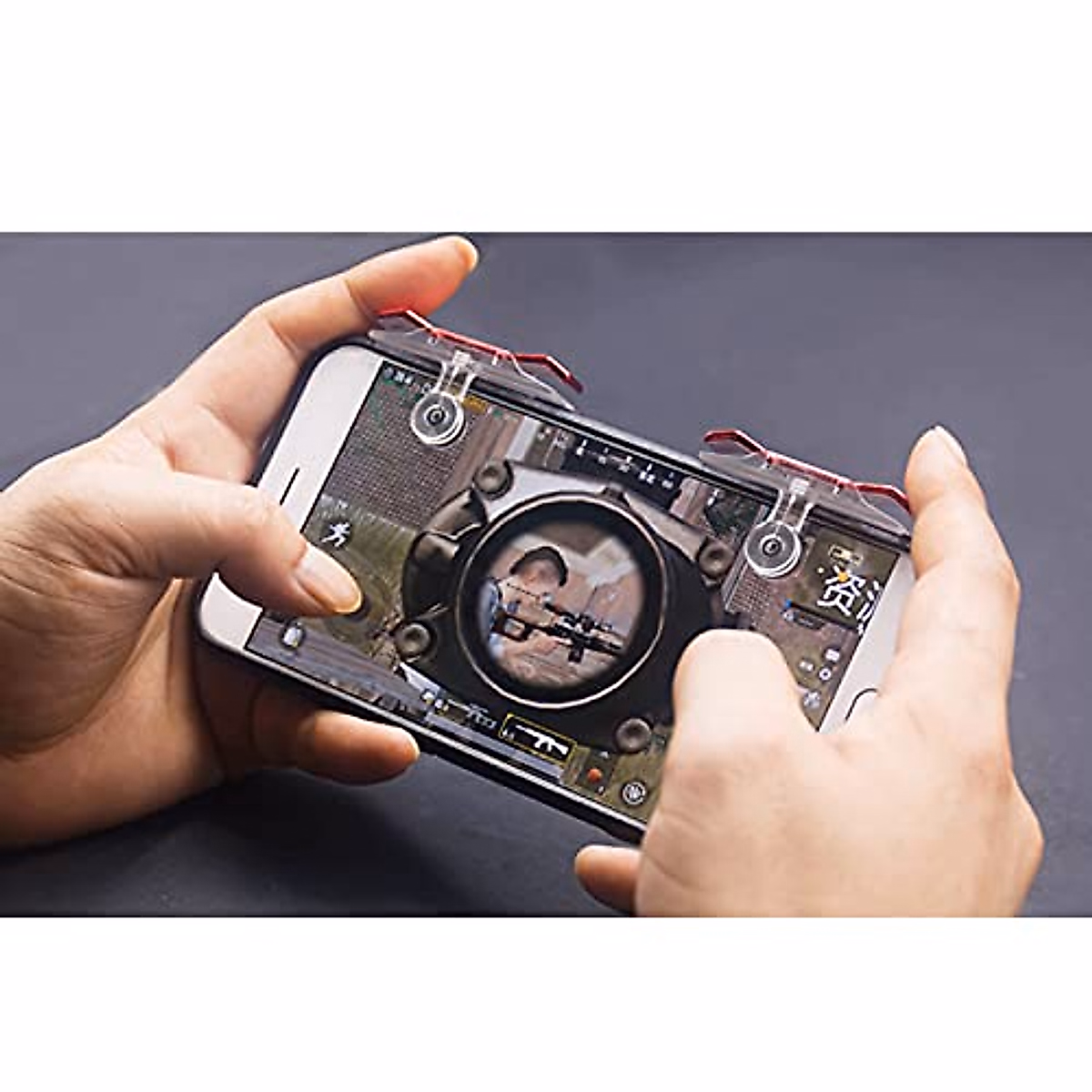schicj191mm Mobile Game Direction Shooting Controller，Game Controller Gamepad Left Right Mobile Phone Gaming Triggers for PUBG，More Game