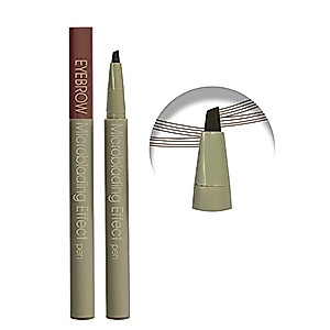 MAKETOPYZN Liquid Eyebrow Pen, Long-Lasting Microblading Effect Pencil, Quick Drying Waterproof Smudge-proof Eyebrow Makeup(Brown)