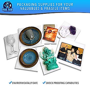 (3 Sizes) 50pc PREMIUM Cushion Foam Pouches or Sheets for Packing, Protection Wrap for Dishes, Plates, Glass, Cups, Mugs, Chinaware, Porcelain, and Valuables for Moving and Storing Supplies by Pak Rat