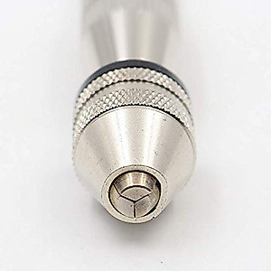 KINGFOREST Pin Vise Hand Drill for Resin Casting Molds, Steel Hand Drill with 20 PCS Drill Bits (0.8-3 mm), for Wood, Manual Work DIY, Jewelry, Assembling, Model Making（Silver）