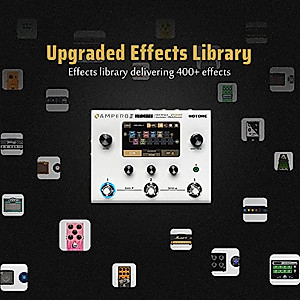 HOTONE Guitar Multi Effects Processor Multi Effects Pedal Touch Screen Guitar Bass Amp Modeling IR Cabinets Simulation Guitar Effects Pedal Multi FX Processor Ampero II Stomp