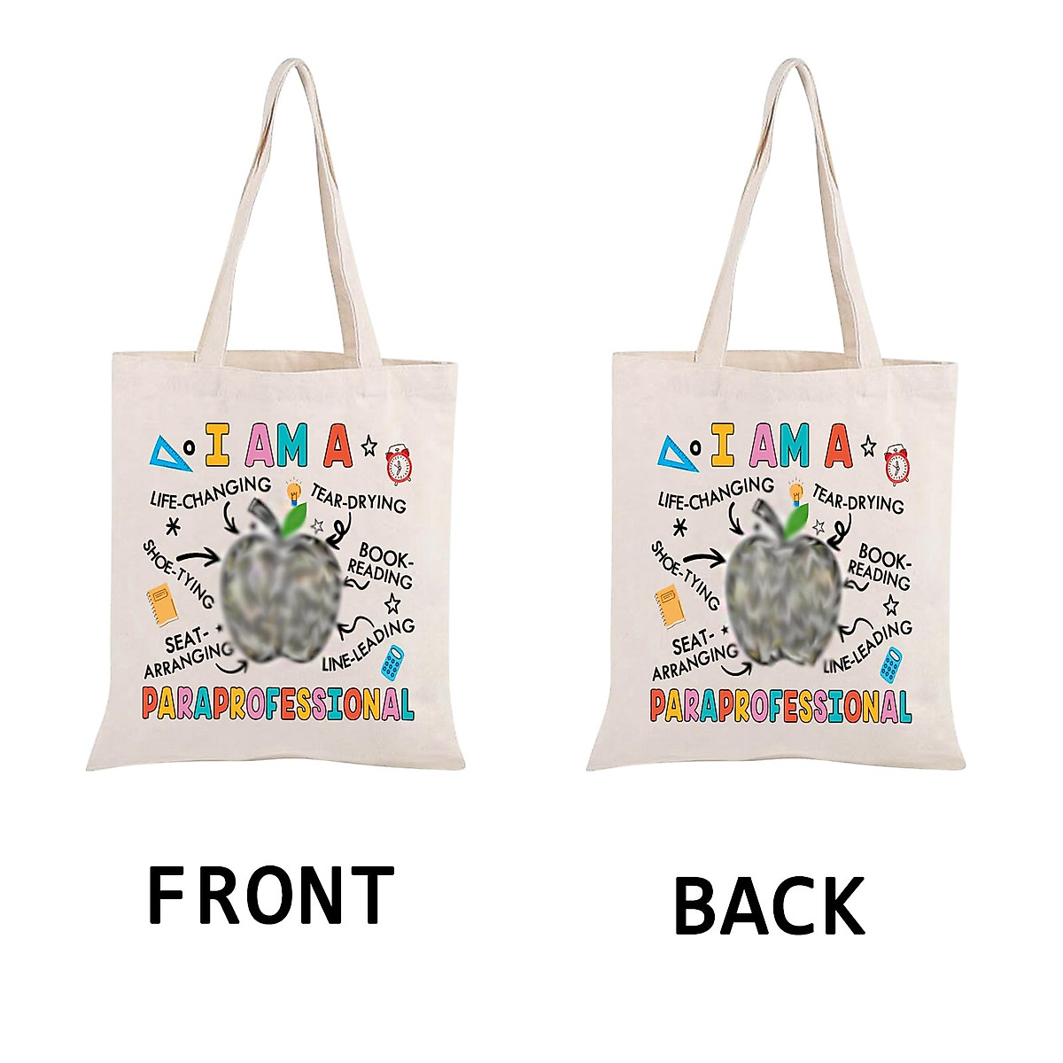 PWHAOO Paraprofessional Tote Bag I Am Life Changing Tote Bag Paraprofessional Gifts Special Education Gift (LIFE-CHANGING TOTE)