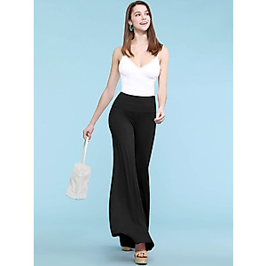MBJ WB750 Womens Chic Palazzo Lounge Pants M Black