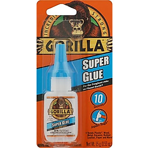 Gorilla Super Glue 15 Gram, Clear, (Pack of 1)