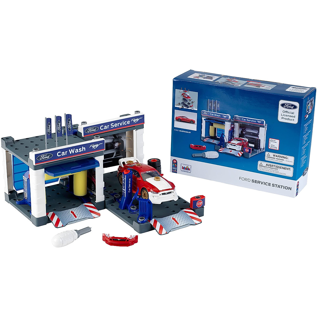 Klein Theo Service Station with 2019 Ford Mustang - 3313, Multi-Colored