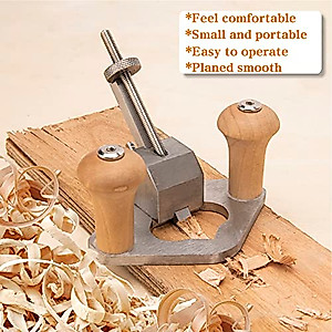Router Plane Woodworking, Hand Router Plane for Woodworking, Small Wood Router Plough Chisel Plane Tool with Depth Stop and Holes for Base