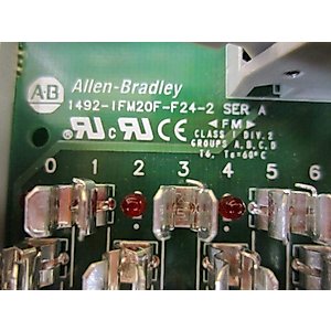 ALLEN BRADLEY 1492-IFM20F-F24-2 24 VAC/DC BLOWN FUSE INDICATORS, EXTRA TERMINALS FOR OUTPUTS, DIGITAL INTERFACEMODULE, FUSIBLE DIGITAL IFM, PLC DIGITAL INTERFACE MODULE, 20 TERMINAL POINT, 5 X 20 MM F