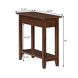 Convenience Concepts American Heritage Flip Top End Table with Shelf, Espresso