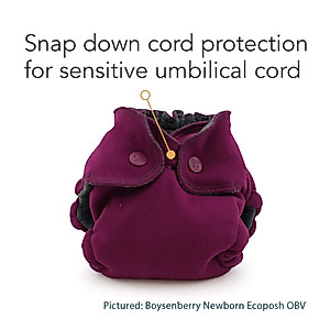 Ecoposh OBV Newborn Fitted Cloth Diaper, Boysenberry