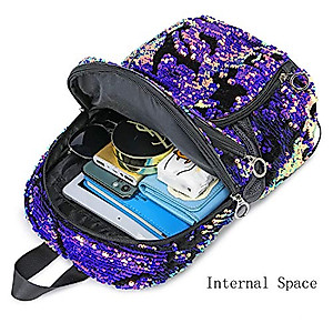 Abshoo Small Backpack for Women Girls Cute Mini Sparkly Bookbag Purse (Purple)