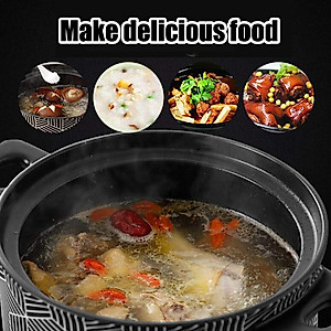 Xgxoz Cooking Tagine Pot Enameled Cooker Pot 1.3L Ceramic Casserole Heat-Resistant Earthen Pot with Enameled Ceramic Lid