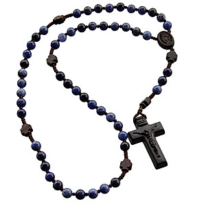 Sine Cera 8mm Sodalite/Jujube Wood 5 Decade Rosary