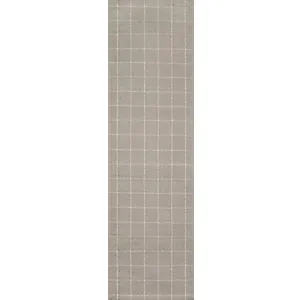Erin Gates by Momeni Marlborough Deerfield Grey Hand Woven Wool Runner 2'3" X 8'