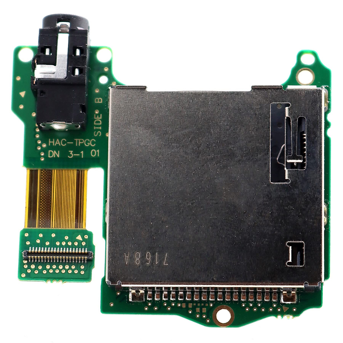 Deal4GO New Game Card Reader Slot w/Headphone Jack Replacement for Nintend0 Switch Game Cartridge Socket Board HAC-TPGC PCB (3rd Party)