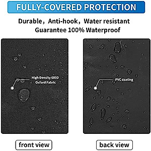 Westeco Fire Pit Cover Square 50 Inch Heavy Duty Waterproof Patio Table with PVC Liner Fits for 46/48/50 Gas Large 50In Firepit Outdoor, Black, 50InL x 50InW x 24InH