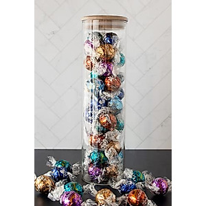 Cestari Pasta Storage Jars: Spaghetti Container Glass Pasta Jar with Bamboo Lid, Airtight Dry Food Storage Kitchen Canister for Pasta, Spaghetti, Macaroni, Rotini, Noodles, Candy, and More