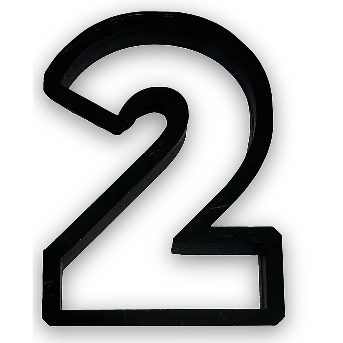 2 Block Numbers Cookie Cutter with Easy to Push Design (3.5 inch)