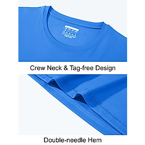 MAGCOMSEN Quick Dry Shirts for Men Long Sleeve Summer T Shirts UPF 50+ Lightweight Beach Shirts Acrive Workout UV T Shirts Azure M