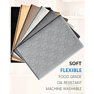 Waterproof Under Sink Mat for 34" x 22" Cabinet Protector, Silicone Sink Mat for Kitchen and Bathroom, Easy to Clean Kitchen Cabinet Liner Under Sink Drip Tray for Leaks