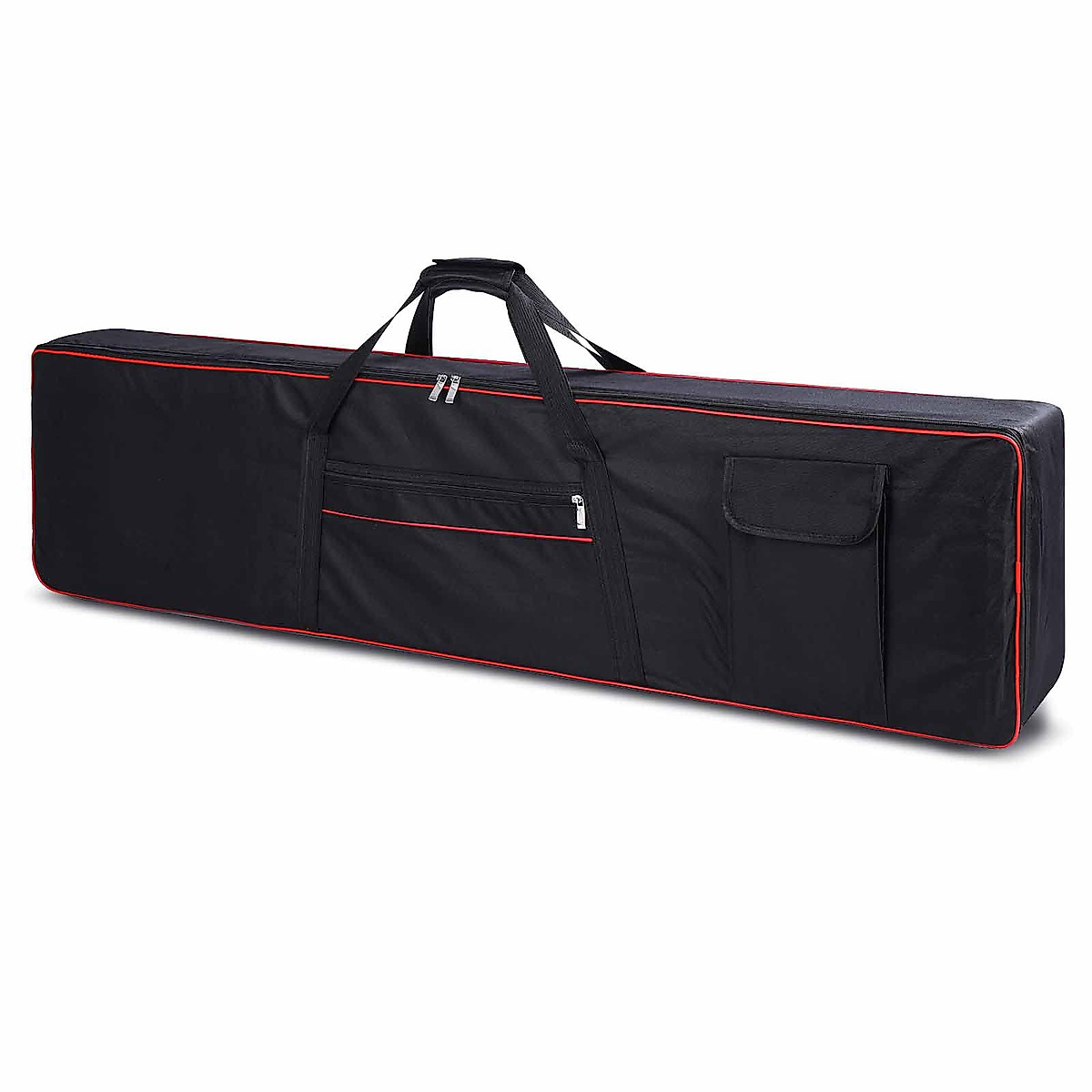 Monkeysell 88 Key Keyboard Case, Keyboard Gig Bag with 2-Pocket Keyboard Bag,600D Durable Oxford Inside Padded Full Coverage Dust for Protect Digital Piano Covers 88 keys 53.5"x13" x 6.7"…