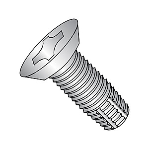 Small Parts 1408FPU188 18-8 Stainless Steel Thread Cutting Screw, Plain Finish, 82 Degree Flat Undercut Head, Phillips Drive, Type F, 1/4"-20 Thread Size, 1/2" Length (Pack of 25)