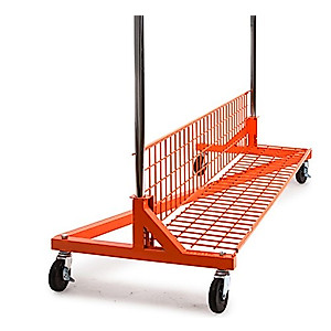 Only Garment Racks Z Rack Base Shelf - Heavy Duty Two Piece Design Folding Wire Base Shelf for Z Racks - Orange
