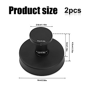 XIHIRCD 2pcs Suction Cup Hooks for Shower Wall, Premium Stainless Steel Suction Cup Hooks Waterproof Suction Hooks Window Suction Cups Hooks Bathroom Towel Holder Easy to Install (Black)