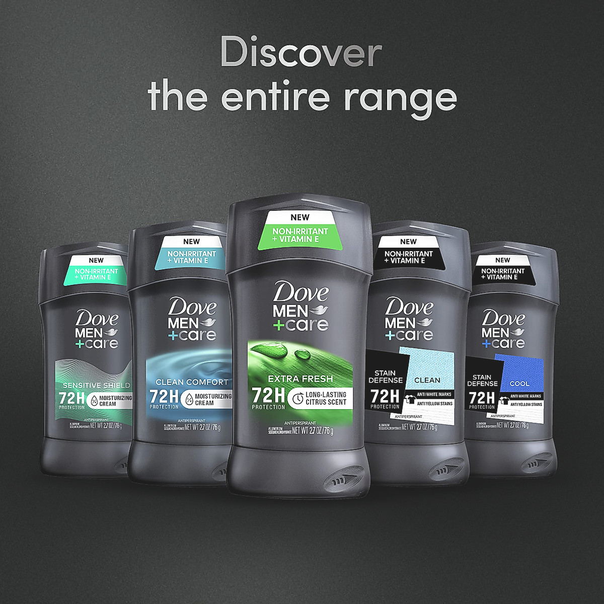 Dove Men+Care Extra Fresh Men's Antiperspirant Deodorant Stick Extra Fresh Twin pack With 72-hour sweat & odor protection with 1/4 Moisturizing Cream & Long-lasting Citrus Scent 2.7 oz