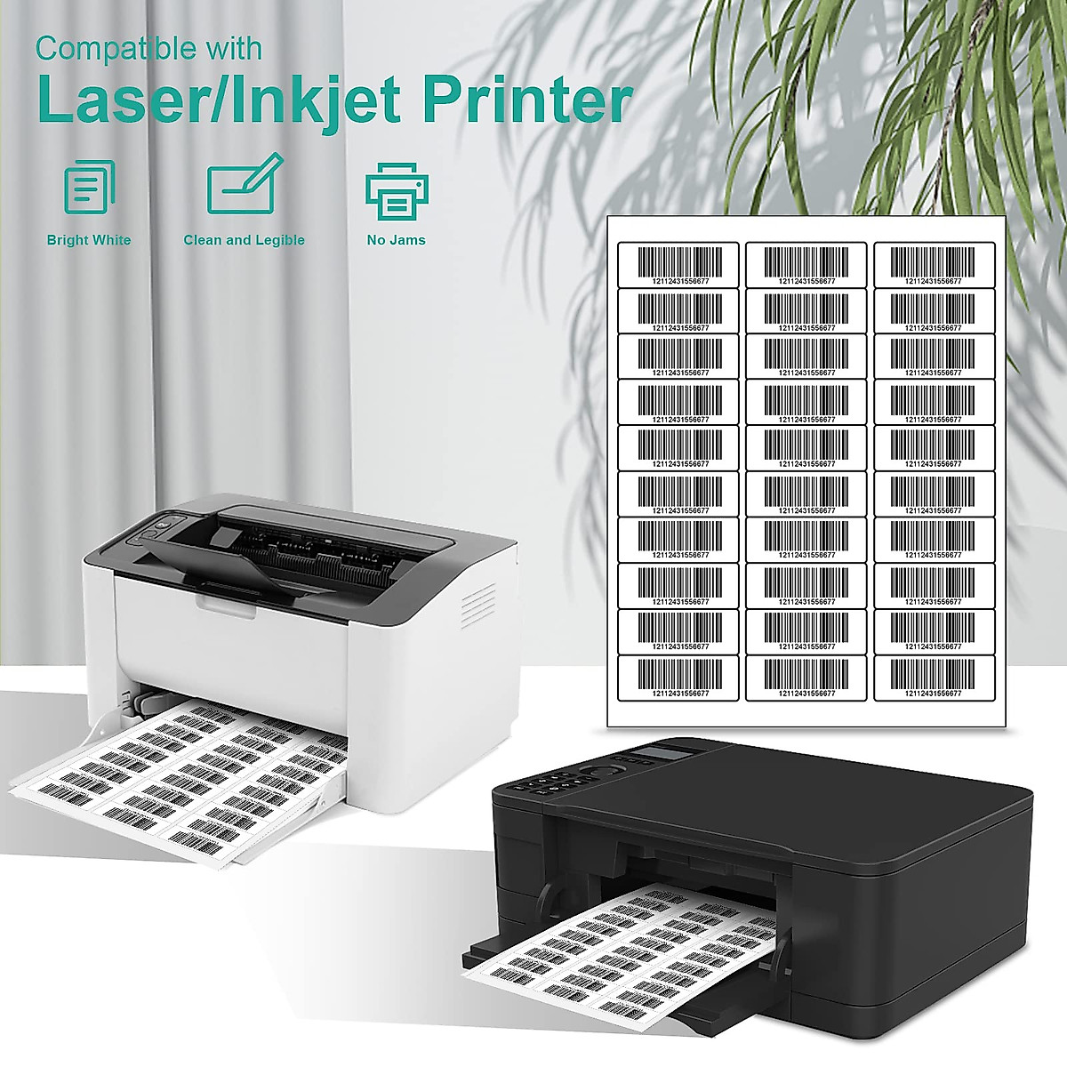 MFLABEL Address Labels, 1" x2-5/8 Mailing Labels, 30-UP White Shipping Labels for Inkjet or Laser Printer, 1500 Sticker Labels (50 Sheets), 30 Labels per Sheet