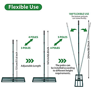 Lawn Leveling Rake,Stainless Steel Lawn Leveler with 30”x10” Ground Plate, 78” Adjustable Long Handle, Level Lawn Tool for Grass, Golf Field, Level Soil or Dirt Ground Surfaces-Green
