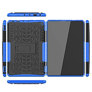 MaoMini for Kindle Fire HD 10 Case/HD 10 Plus Tablet Case 11th Generation 2021 Release,Kickstand Heavy Duty Armor Defender Cover [NOT fit New 2023 Release 13th Gen] (Blue)