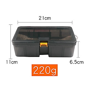 BESPORTBLE 1PC Large Capacity Fishing Lure Box Portable Fishing Tool Box Double- Layer Fishing Bait Box Plastic Fishing Accessories Container Fishing Hook Parts Storage Box for Fishing Use