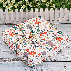 Sumnacon Chair Increasing Cushion - Baby Toddler Kids Infant Portable Dismountable Highchair Booster Cushion Washable Thick Chair Seat Cloth Straps,Animal Forest White