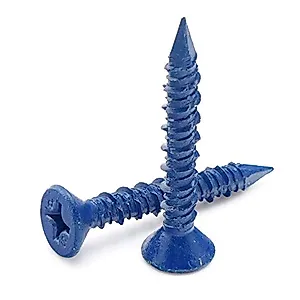 3/16 Tapcon Style Concrete Screws Phillips Flat Head Concrete Screws to Anchor Masonry, Block & Brick 3/16" x 2-3/4" Qty 100