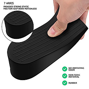 EIOUMAX Big Door Stopper, Heavy Duty Rubber Door Stop Wedge,Multi Surface Design,Non-Scratching Door Stop 2 Pack