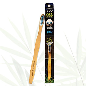 Woobamboo! Bamboo Toothbrush - Adult - Super Soft, BPA Free Nylon Bristles, Eco-Friendly, Biodegradable, Compostable, Vegan (Pack of 1)