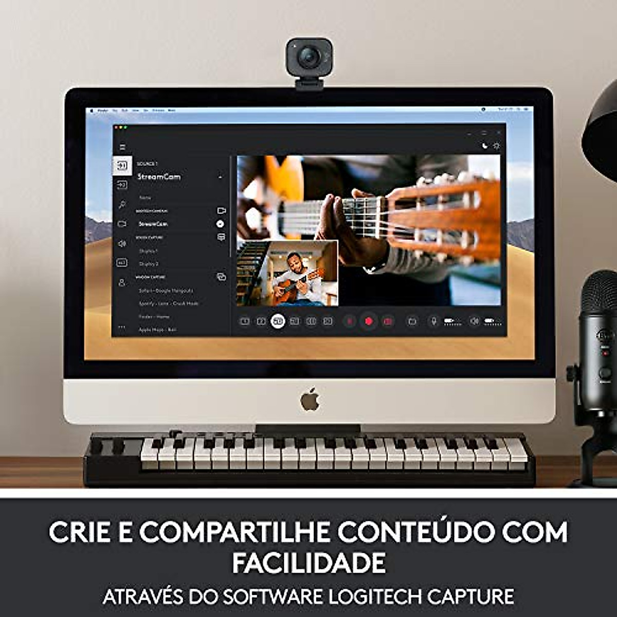 Logitech StreamCam Plus Webcam with Tripod Mount (Graphite), 1080p