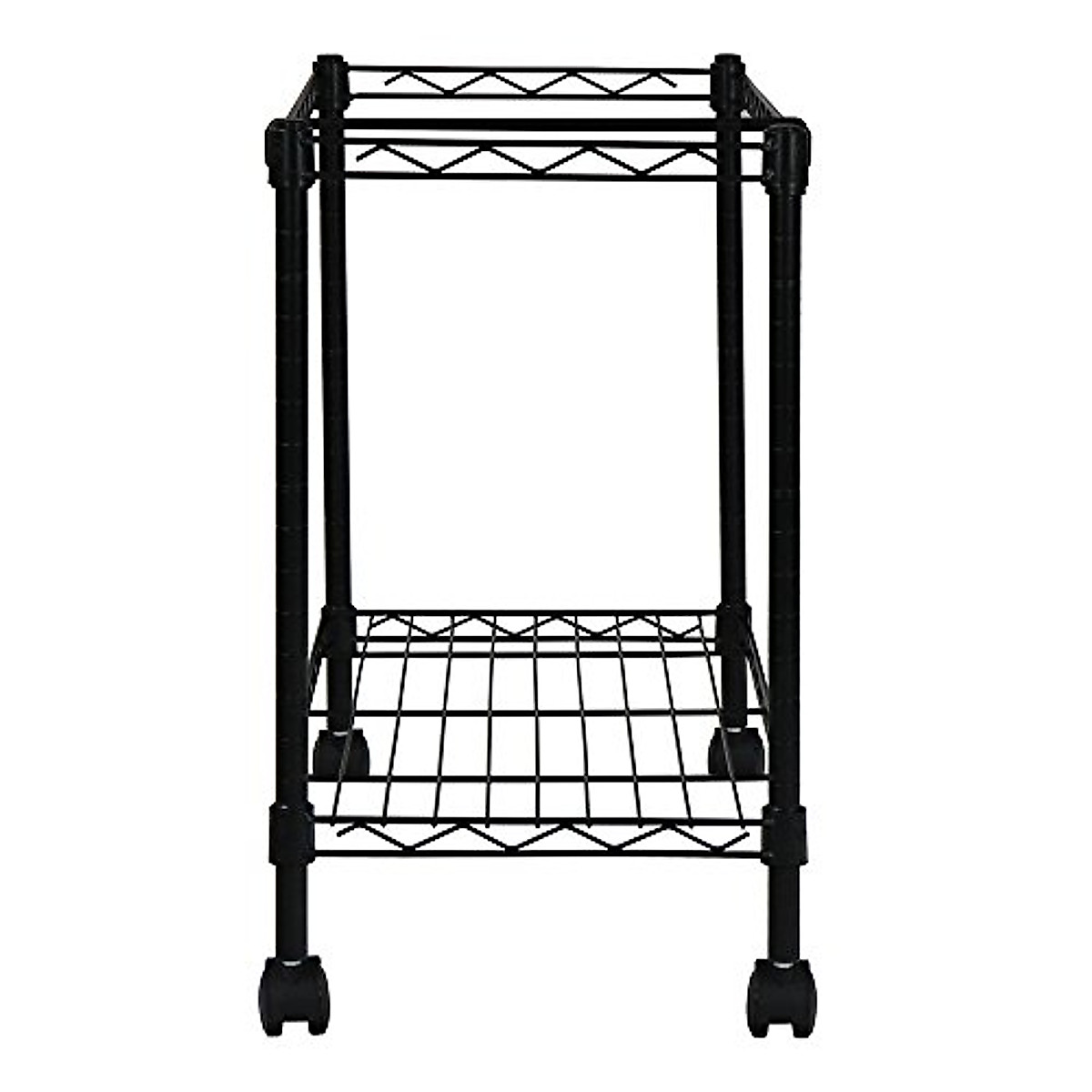 Oceanstar Portable 1-Tier Metal Rolling File Cart, Black,24 in