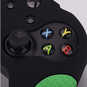 Silicone Non-Slip Rubber Cover Silicone Gel Skin Silicone Case Anti-Slip Water + Thumb Grip Stick Caps for Xbox One/Xbox One S/Xbox One X (A)