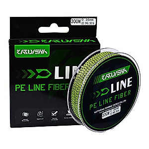 KATUYSHA Braided Fishing Line, Abrasion Resistant Zero Stretch Braided Lines 4 Strands Super Strong Superline 10Lb Test 109 Yards