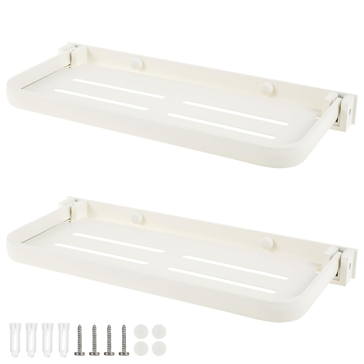 2Pcs RV Foldable Shelf, Space Saving RV Aluminium Alloy Fold Down Shelf Wall Mounted RV Floating Shelf Compact RV Folding Shelf Versatile Floating Shelves Camper Accessories for RV Camper