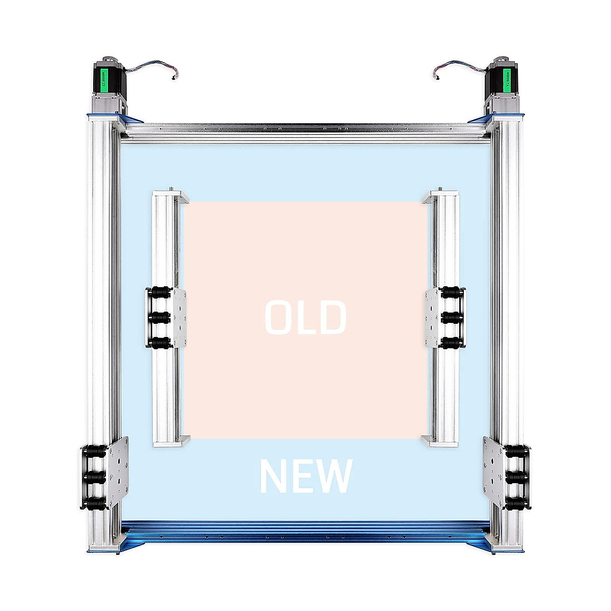 Genmitsu CNC Router Machine PROVerXL 4030 XY-Axis Extension Kit & Aluminum Spoilboard Upgraded Accessories, Expand from 4030 to 6060 (24”x 24”)