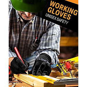 Potchen 72 Pairs Gardening Work Gloves Bulk for Men Women, Rubber Coated Black Garden Multipack Safety Construction Glove, 144 Count (Pack of 1)