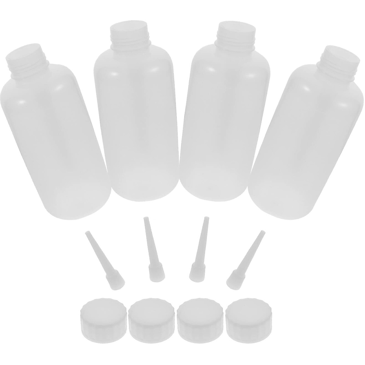 Hemobllo Safety Wash Bottles- Unitary Wash Bottles PE Squirt Bottles Lab Squeeze Bottle Chemical Wash Bottle, Lab Water Squirt Bottle Watering Tool Tattoo Wash Bottle (4PCS)