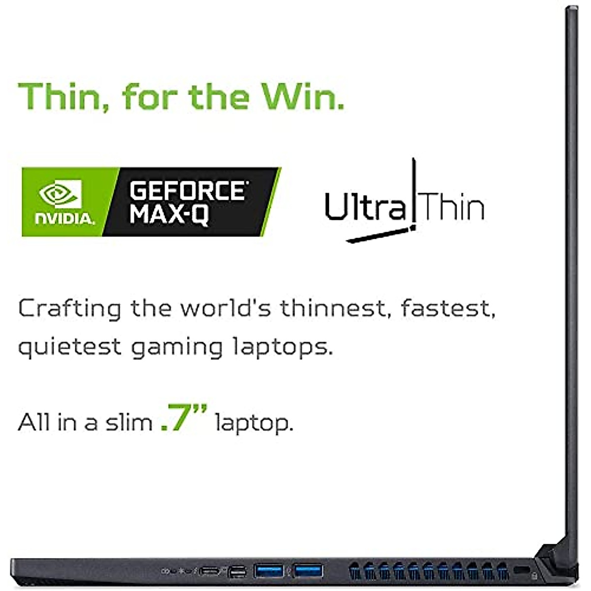 acer 2021 Newest Predator Triton 500 Gaming Laptop, 15.6" FHD NVIDIA G-SYNC Display 300Hz, Intel Core i7-10750H, GeForce RTX 2070 Super, 32GB DDR4 RAM, 1TB NVMe SSD, Wi-Fi 6, RGB Backlit KB,Win10