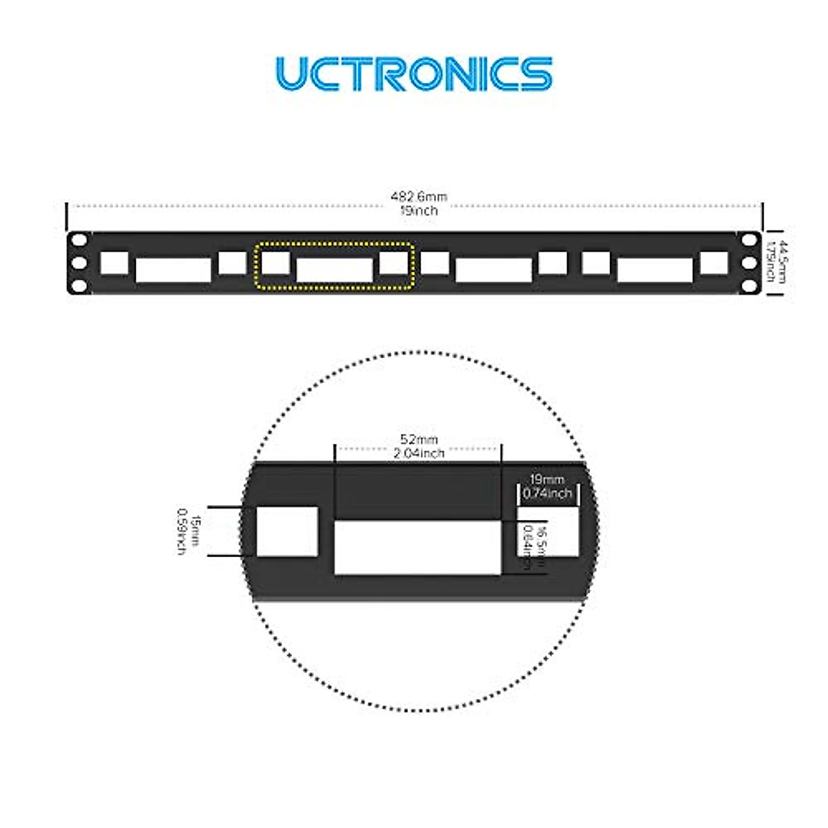 UCTRONICS 1U Rack for Raspberry Pi, 19" Rackmount Supports 1-4 Units of All Raspberry Pi 5/4B/3B/B+ Models