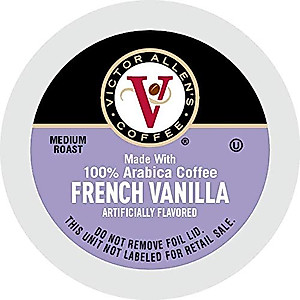 Victor Allen's Coffee French Vanilla and Hazelnut Flavored Medium Roast Single Serve Coffee Pods for Keurig K-Cup Brewers